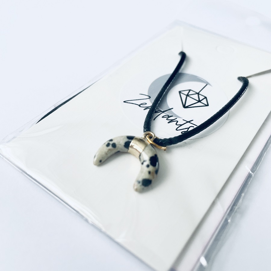 Moon - Dalmation Jasper Necklace - Zendants